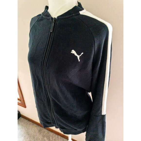 Puma | Jackets & Coats | Puma Womens Black White Track Jacket Size Xl ...